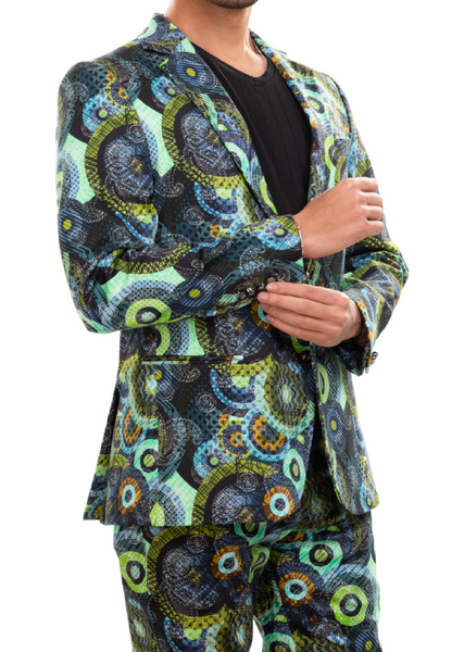 Green Circle Collage 2-Pieces Suit – MONDO Menswear