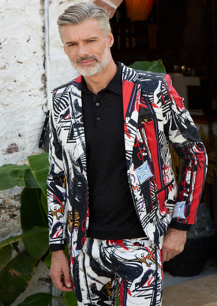 Red Free Style 2-Pcs Suit – MONDO Menswear