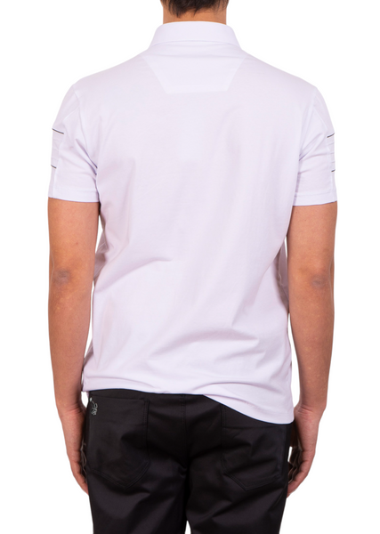 White Silver Fleur De Lis Polo – MONDO Menswear