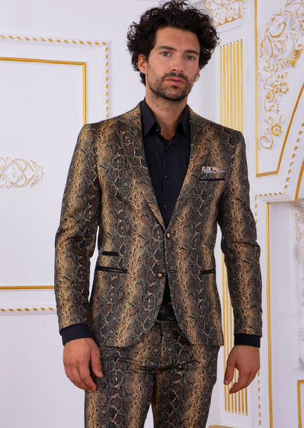 Black Brown Leopard 2-Pieces Suit – MONDO Menswear