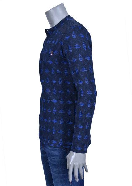 Blue Triangle Snap Sweater – MONDO Menswear